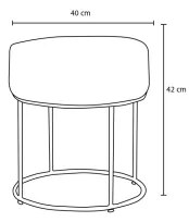 Taburet JAVI pr. 40 cm šedá
