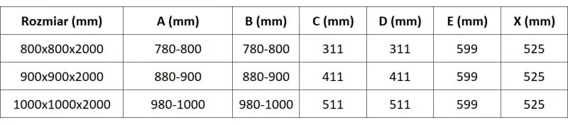 Mexen Exo, pětiúhelníkový sprchový kout s výklopnými dveřmi 100 x 100 cm, 6mm čiré sklo, černý profil, 812-100-100-70-00