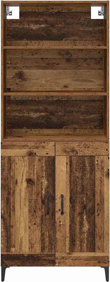 Vysoký bufet 2 ks Staré dřevo 69,5 x 34 x 180 cm 3403589