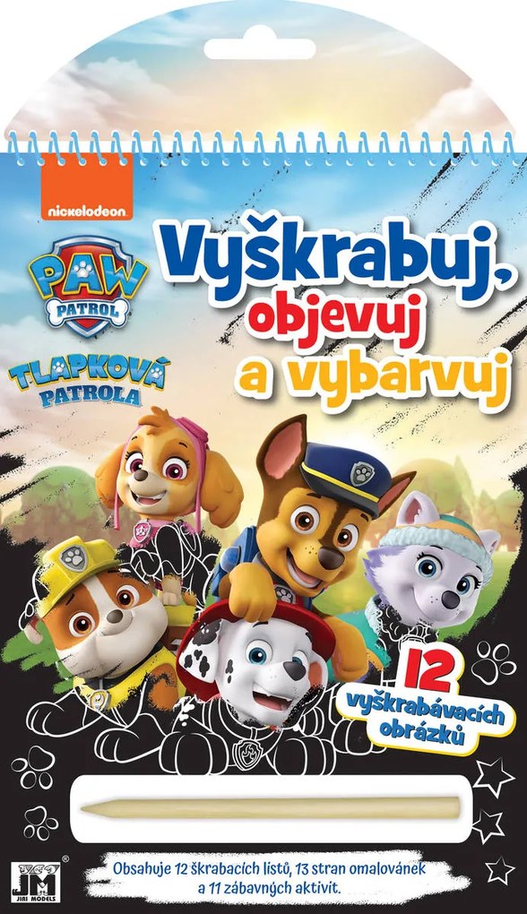 JIRI MODELS Vyškrabuj, objevuj, vybarvuj Tlapková Patrola kreativní sešit 3