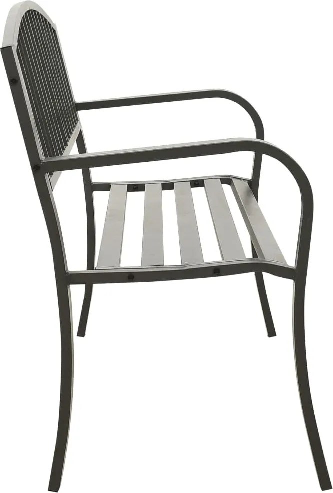 Zahradní lavice šedá 120 cm ocel 319581