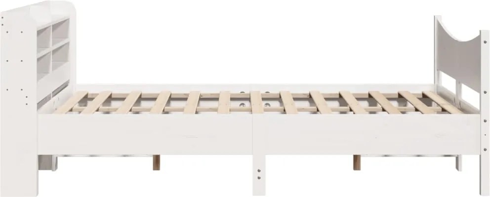 Rám postele s čelem bílý 135 x 190 cm masivní borovice 3307060