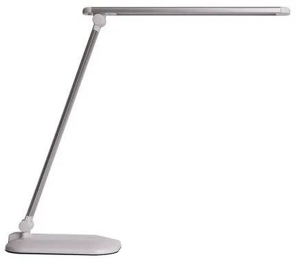 LED stolní lampička 7W, 3 barvy světla, stříbrná