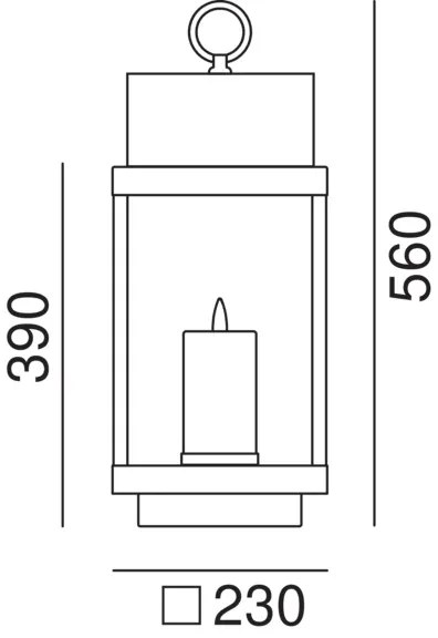 Il Fanale Venkovní retro stojací lampa LANTERNE 560 mm