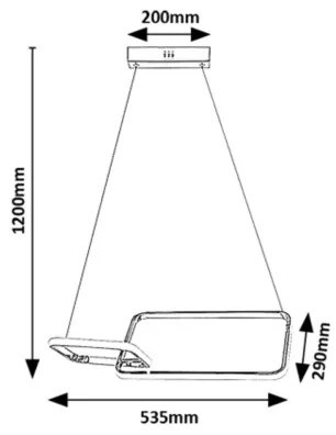 Rabalux 71367 - LED Přisazený lustr MALWEN LED/36W/230V 4000K