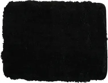 MSV MICROFIBER černá / Koupelnová předložka / 50 x 70 cm / polyester /
