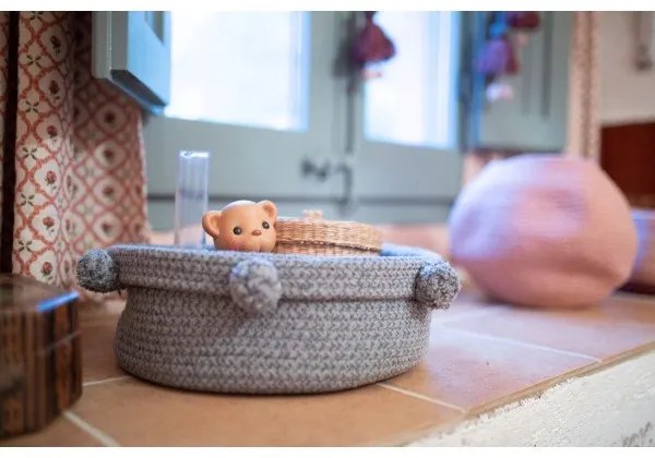 lovel.cz Bavlněný košík Tray Vintage Blue