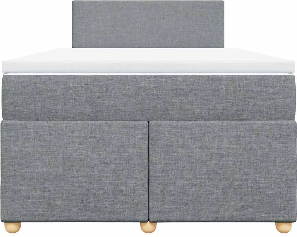 Box spring postel s matrací světle šedá 120x190 cm textil 3286612