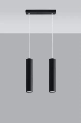 Lustr SOLLUX Lagos 2 GU10 2x40W bez zdroje SL.0328 černá