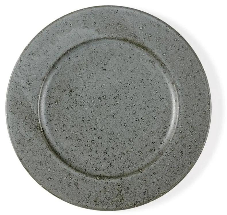 Šedý kameninový mělký talíř Bitz Mensa, průměr 27 cm