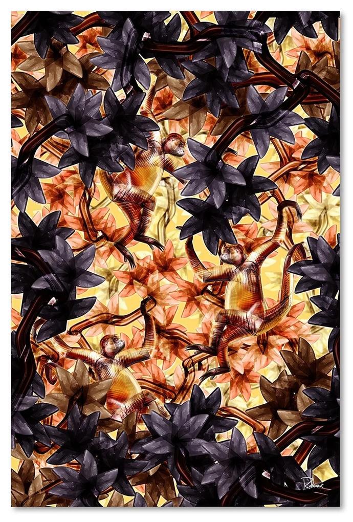 Gario Obraz na plátně Opice na stromech - Rubiant Rozměry: 40 x 60 cm