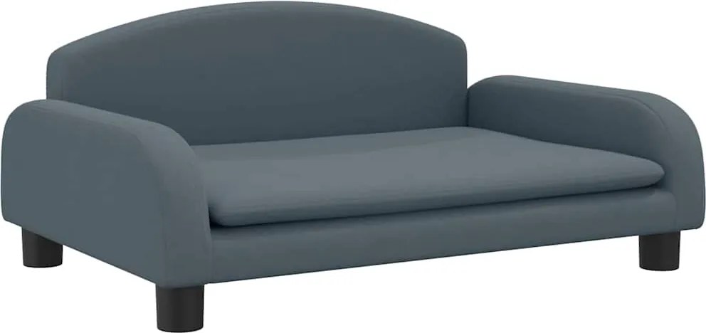Pelíšek pro psy tmavě šedý 70 x 45 x 30 cm textil 171961