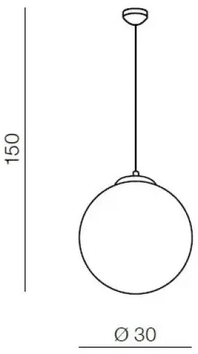 Kovový lustr bílé Ball 30
