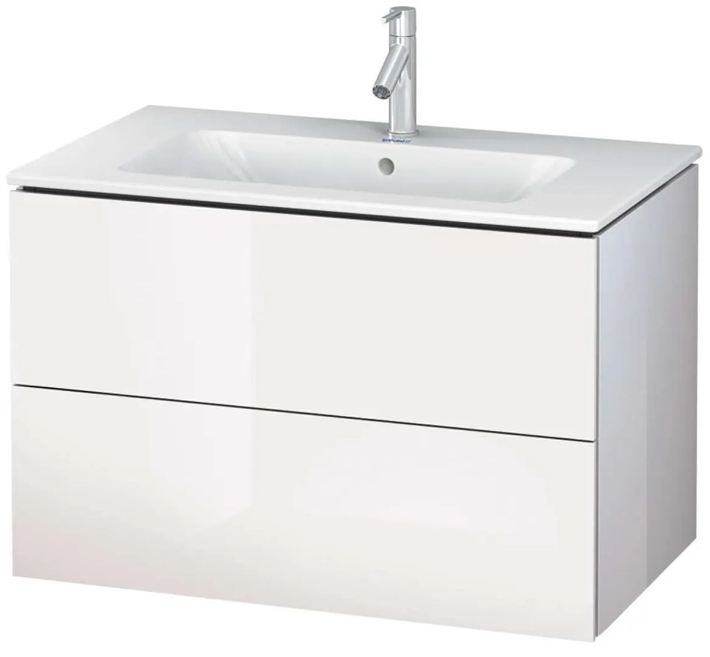 Duravit L-Cube - Umyvadlová skříňka 55x82x48 cm, 2 zásuvky, lesklá bílá LC624102222