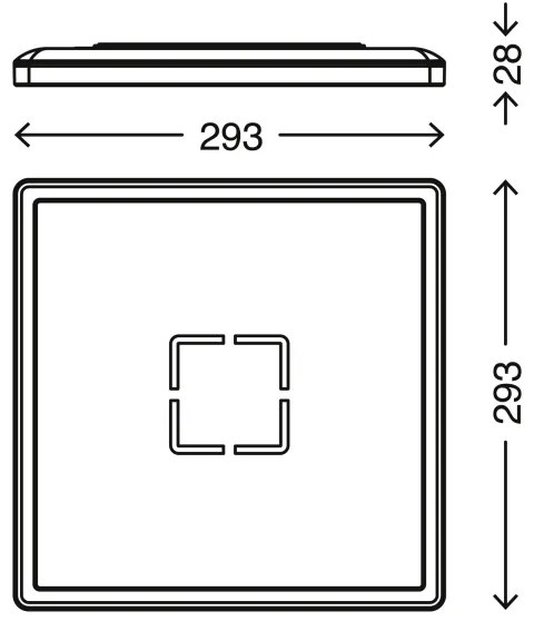 Briloner 3390-015 - LED Stropní svítidlo FREE LED/18W/230V 29x29 cm