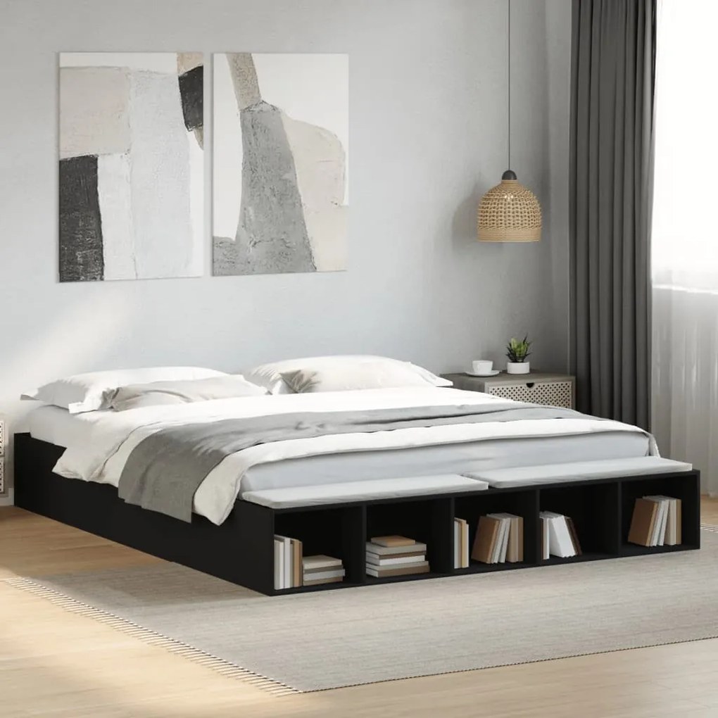 Rám postele betonově šedý 75 x 190 cm kompozitní dřevo