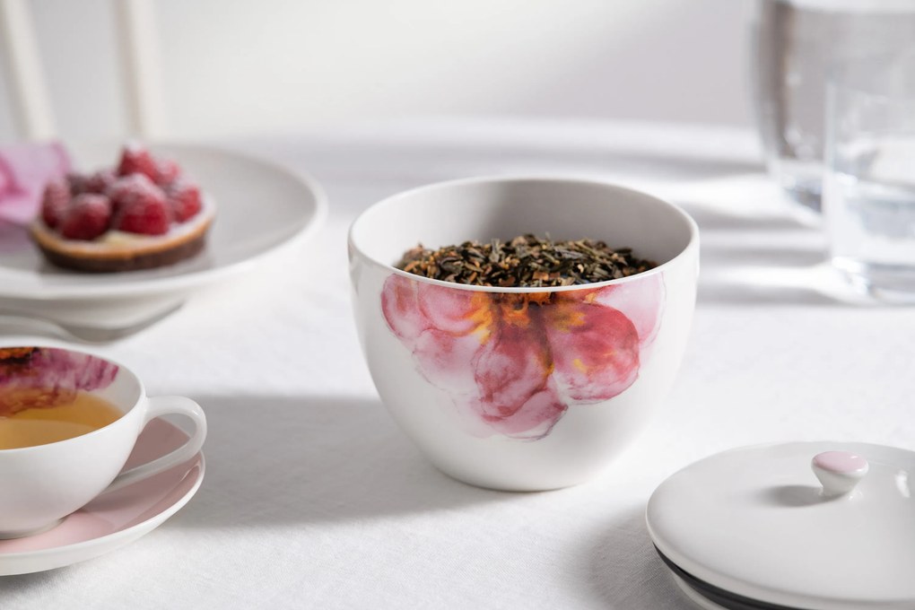 Villeroy&Boch Rose Garden dóza na sypaný čaj s pokličkou 0,7l, Villeroy & Boch