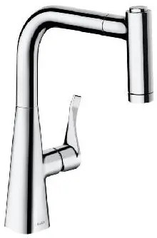 Hansgrohe Metris - Dřezová baterie s výsuvnou sprškou, chrom 14834000
