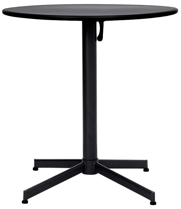 OnaDnes -20% House Doctor Černý zahradní kulatý kovový stolek Helo 70 cm