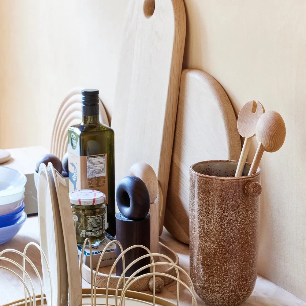 Dřevěný mlýnek na pepř a sůl v přírodní barvě Hoop – OYOY Living Design