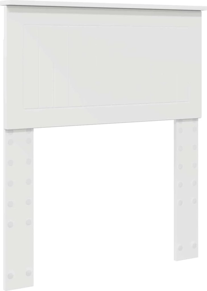 Rám postele s čelo Bílá 75 x 190 cm Masivní borové dřevo 3410663