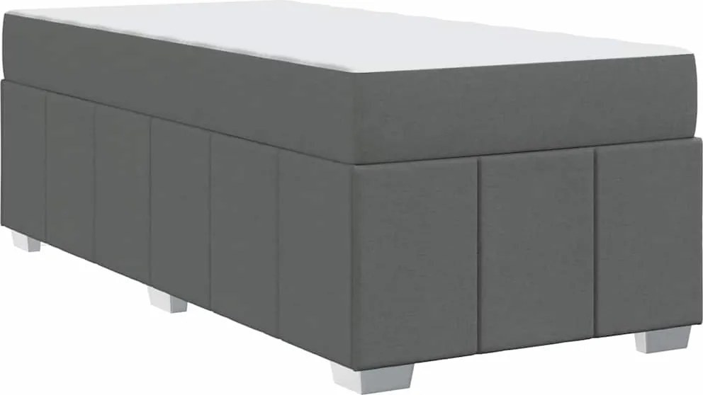 Rám postele s matrací Tmavě šedá 120 x 190 cm textil 3398273