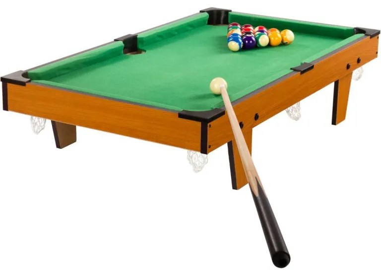 GamesPlanet® 40440 Mini kulečník pool s příslušenstvím 92 x 52 x 19 cm, světlý
