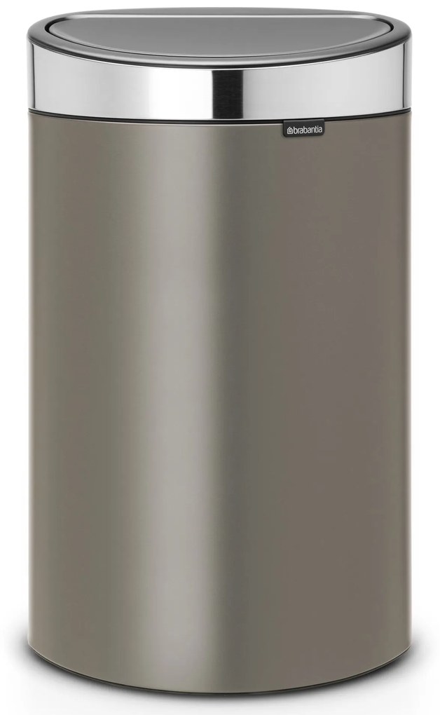 Brabantia dotykový odpadkový koš Touch Bin, 40l, platinová / matná ocel, 114885