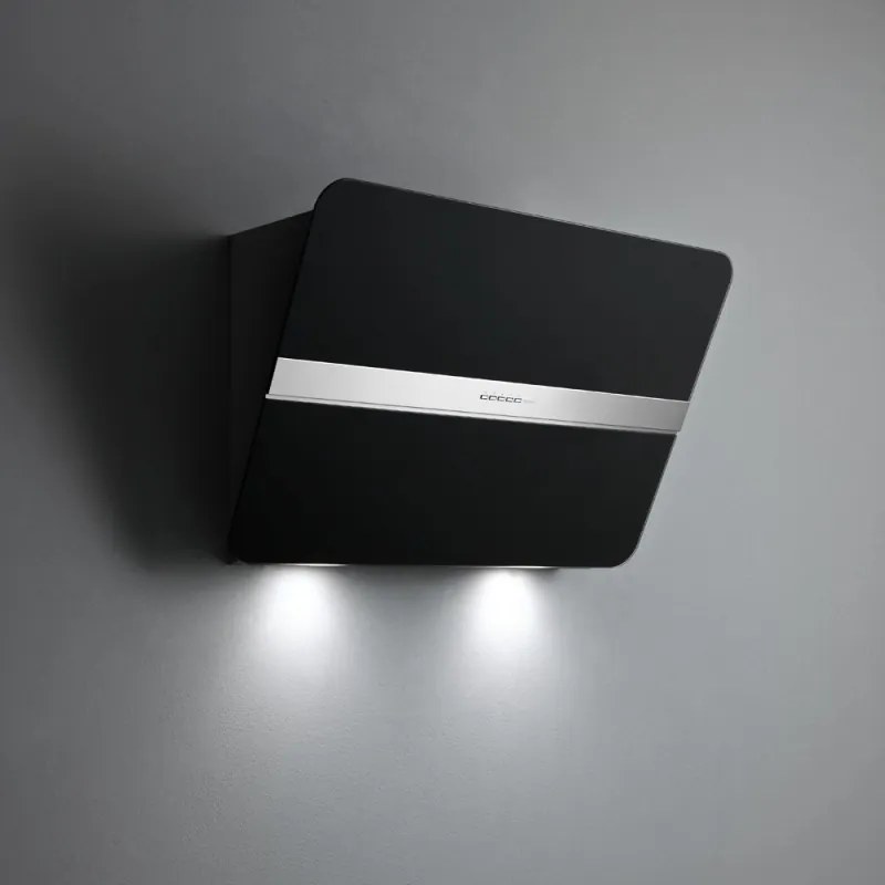 Falmec FLIPPER DESIGN Wall - nástěnný odsavač, 85 cm, 800 m3, černé matné sklo