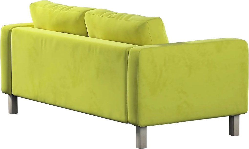 Potah na pohovku IKEA Karlstad 2-místná, nerozkládací, krátký barva zelená látka lesklé, sametová