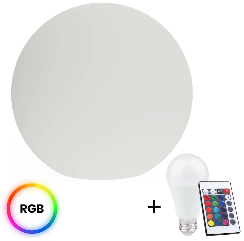 Exteriérové ​​svítidlo Globo + LED žárovka E27 RGB 10w + dálkové ovládání, (fi 60cm)