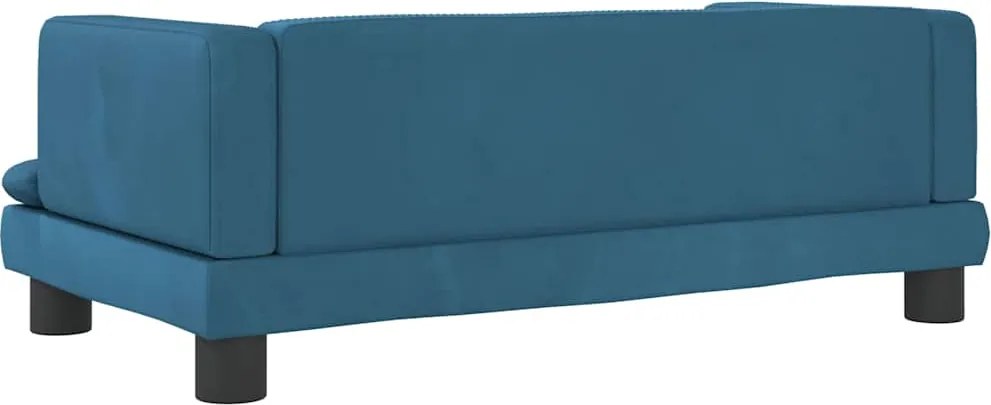 Pelíšek pro psy modrý 80 x 45 x 30 cm samet 171894