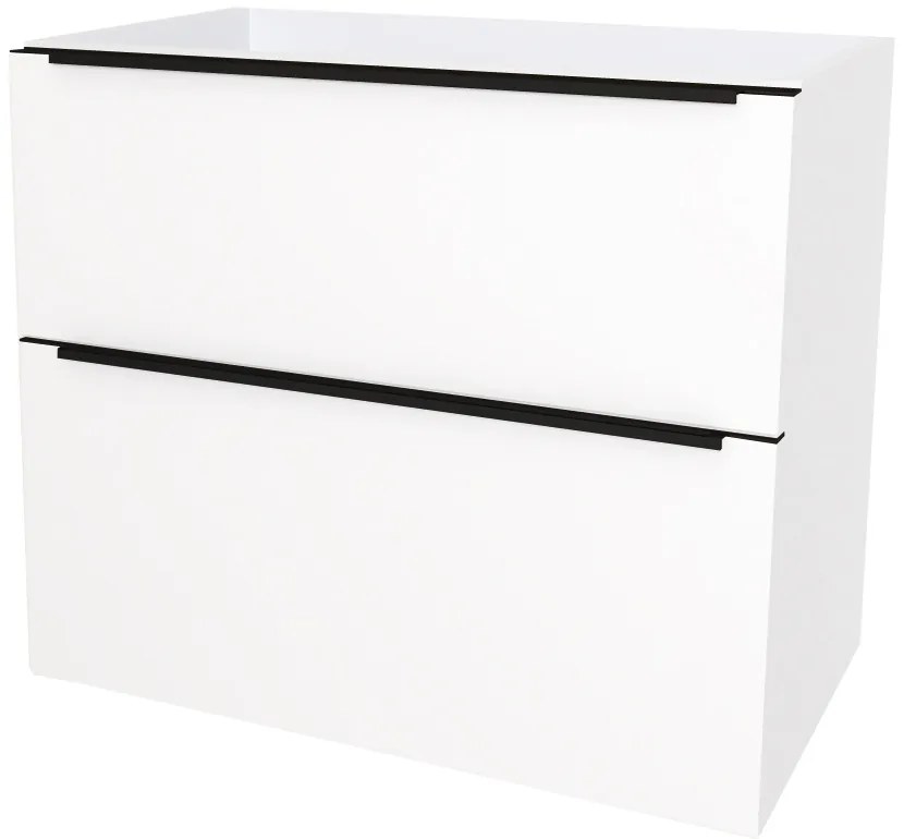 Mereo Mereo, Mailo, koupelnová skříňka 81 cm, černé madlo, Multidecor, CN591SBBIAA