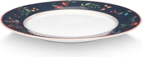Pip Studio Berry Blues talíř ∅21cm, modrý (talíř z tenkostěnného porcelánu)