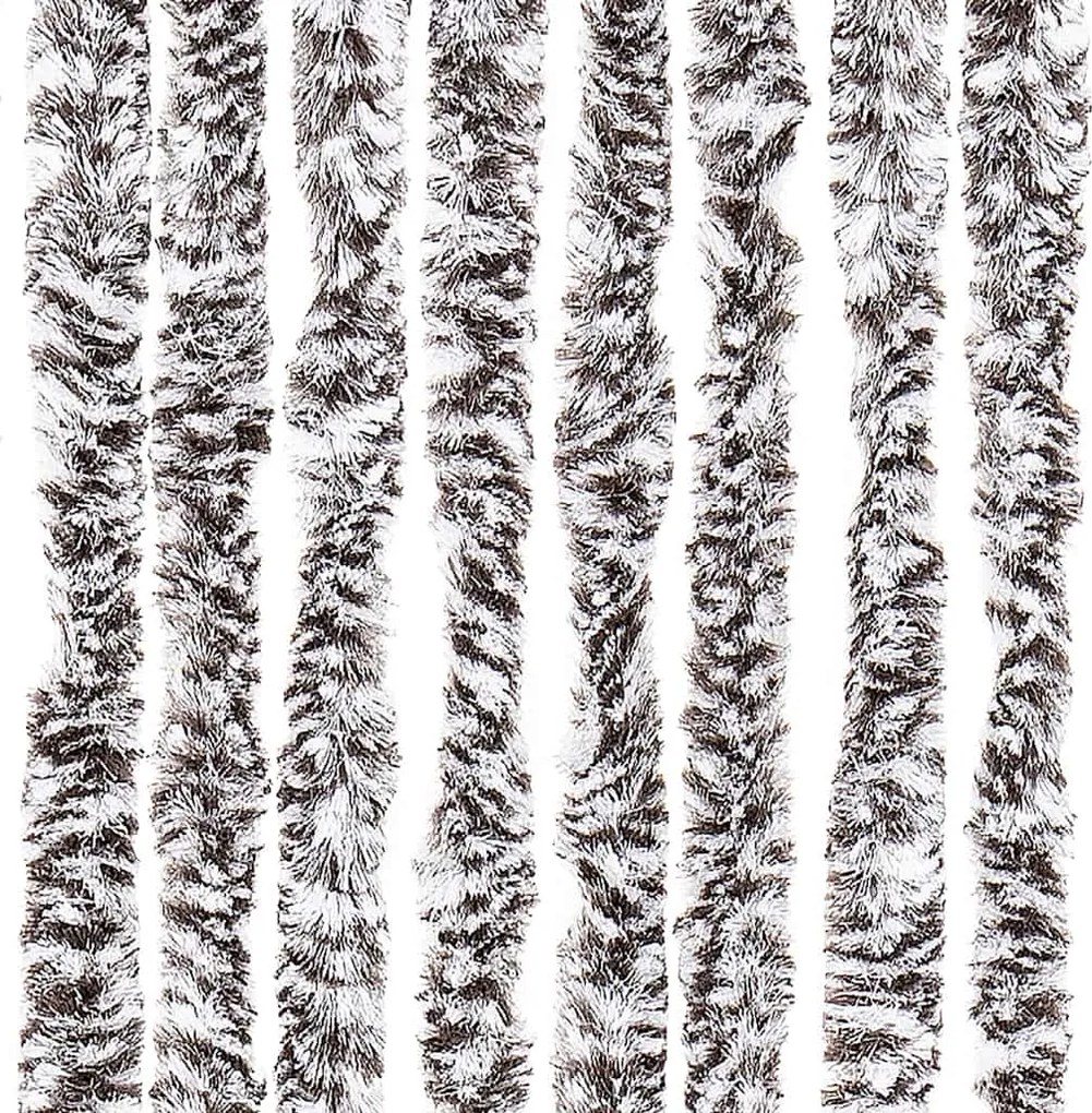 Závěs proti hmyzu hnědý a béžový 100 x 220 cm Chenille 284278