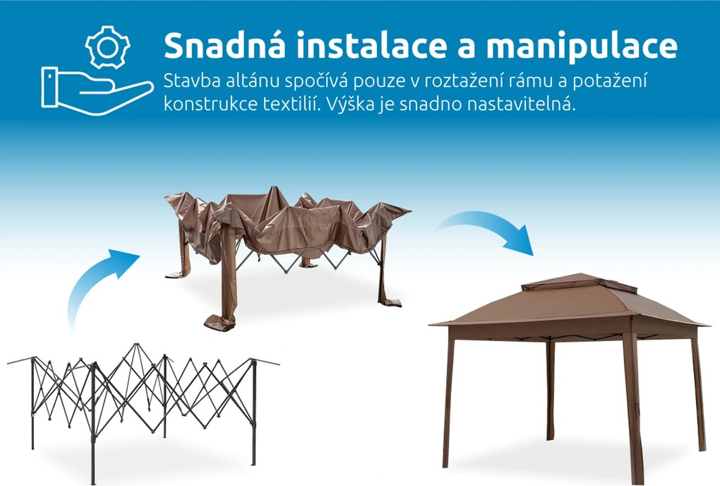 Marimex | Zahradní altán Marimex Vista 3x3 m (poškozený obal) | 109705721