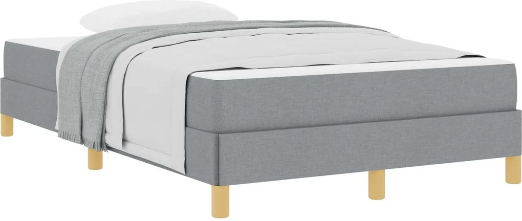Postel s boxspringem s matrací Světle šedá 120 x 190 cm textil 3398549