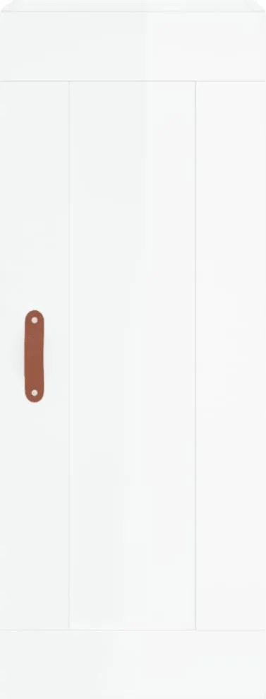 Skříň highboard bílá s vysokým leskem 34,5x34x180 cm kompozit 3200427