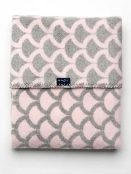 WOMAR Dětská bavlněná deka se vzorem Womar 75x100 růžovo-šedá