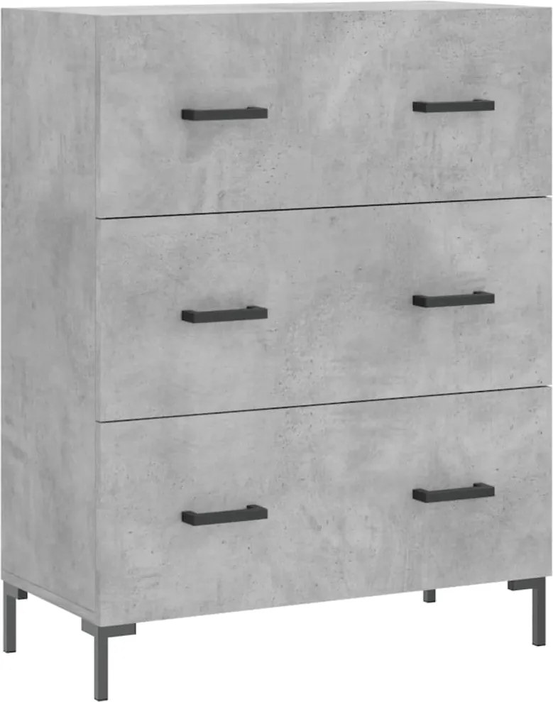 Skříň highboard betonově šedá 69,5x34x180 cm kompozitní dřevo 3198405