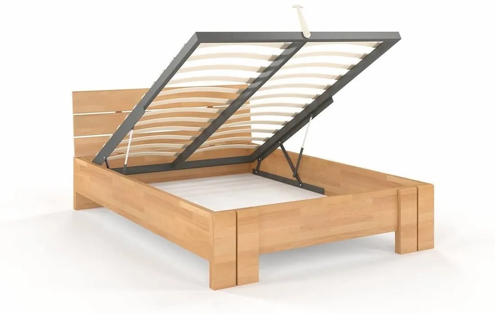 Prodloužená postel s úložným prostorem Arhus - buk   ,  200x220 cm