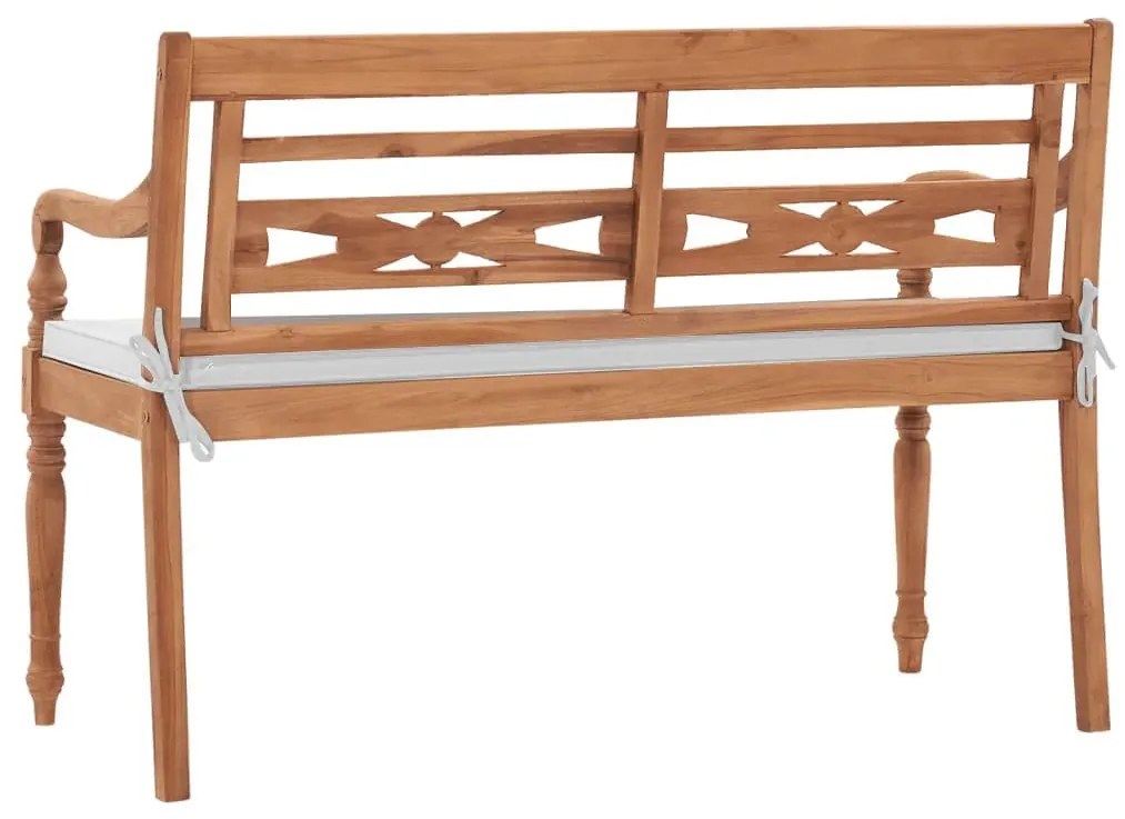 vidaXL Marketos Lavice Batavia s poduškou 120 cm teak