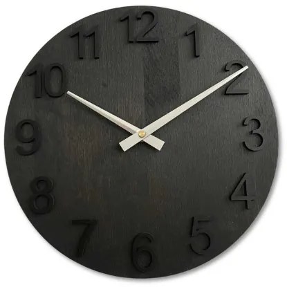 Designové nástěnné hodiny z masivního dřeva I SENTOP MAS017-3169-hands/silver