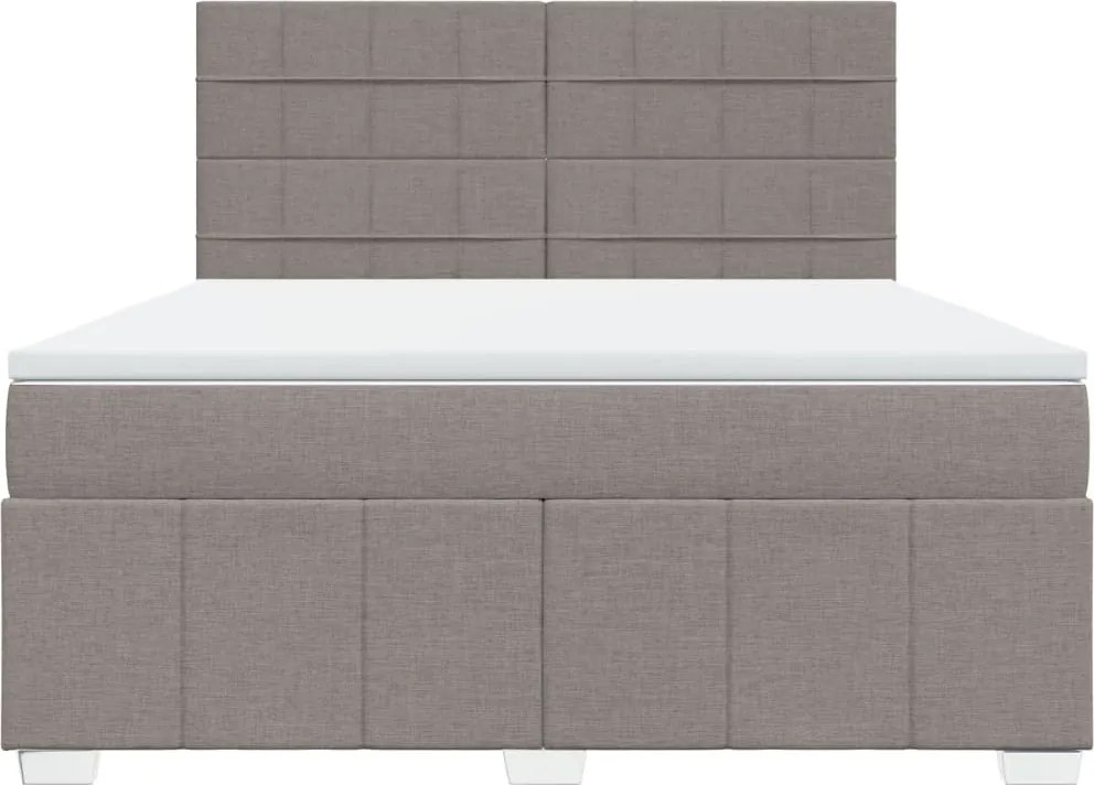 Box spring postel s matrací taupe 180x200 cm textil 3291751