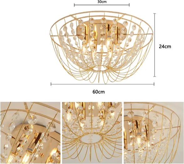 Brilagi - Přisazený lustr VASTERAS 6xE14/40W/230V pr. 60 cm
