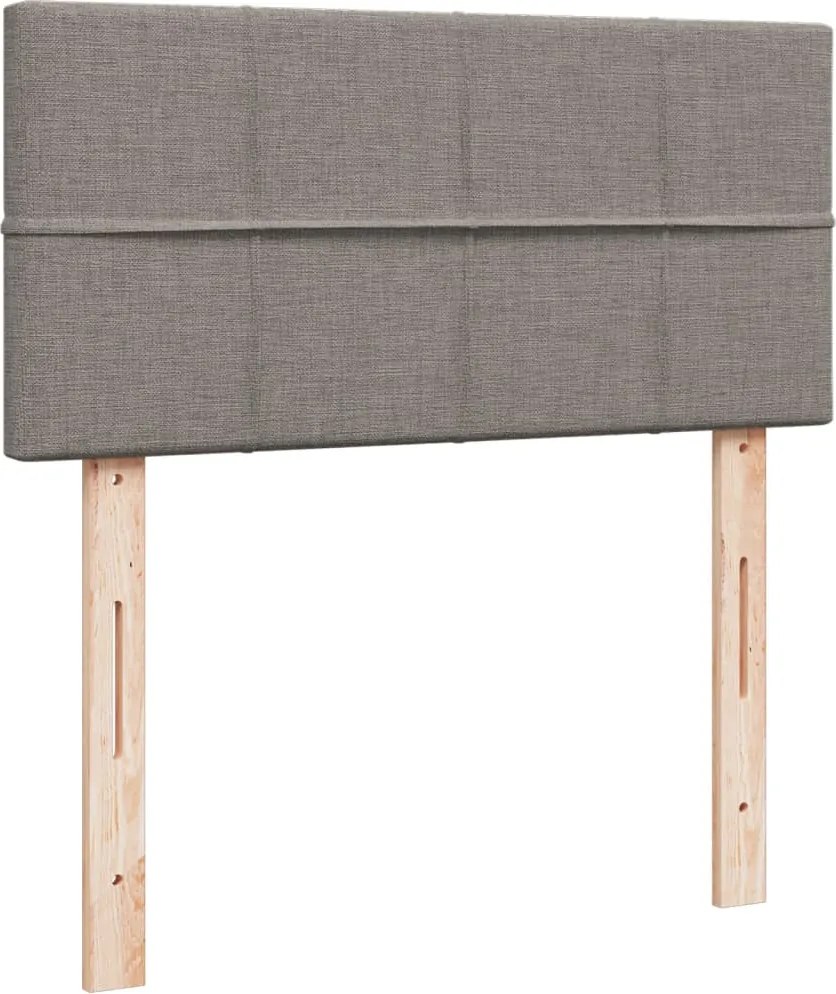 Box spring postel s matrací taupe 80x200 cm textil 3288019