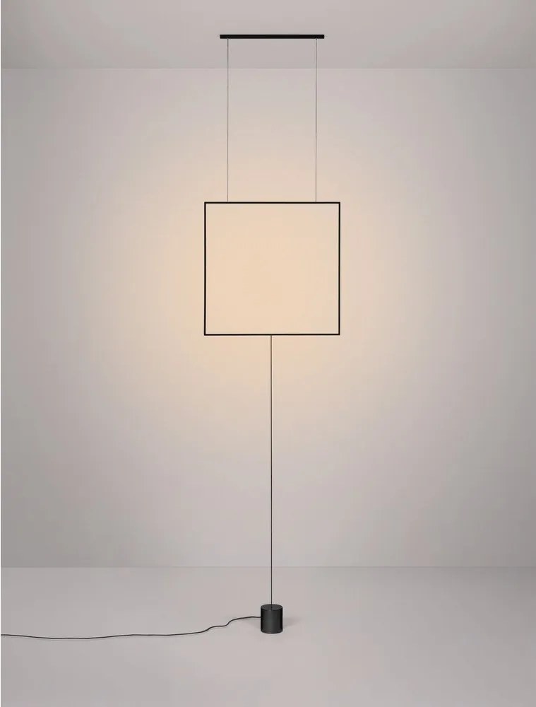 Matně černá kovová LED stojací lampa (výška 392 cm) Dahlia – Nova Luce