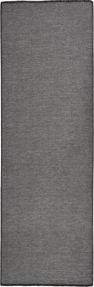 Venkovní hladce tkaný koberec 80 x 250 cm šedá 340772