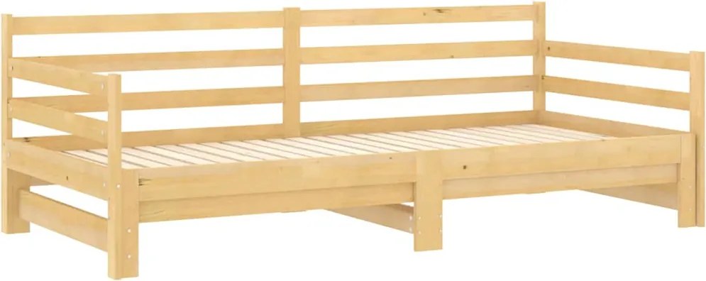 Výsuvná válenda 2× (90 x 200 cm) masivní borové dřevo 3083659