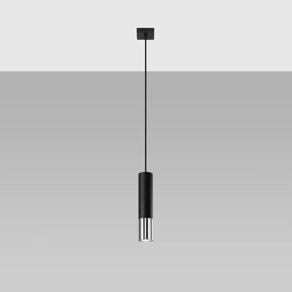 Sollux Lighting Závěsné svítidlo LOOPEZ 1 černé/chromové